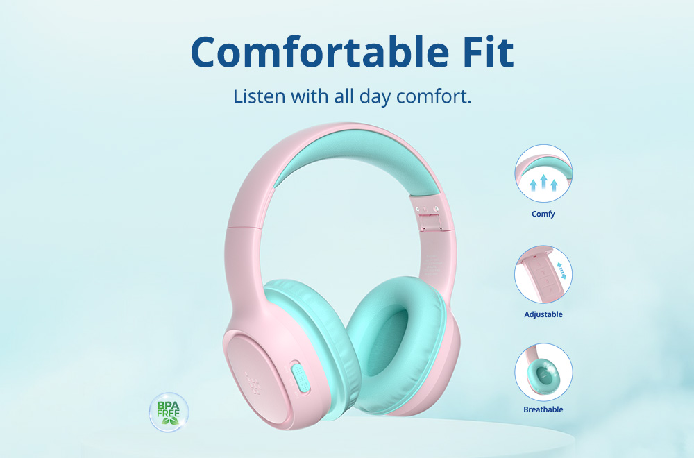 Tronsmart KH02 Wireless Kids Headphones Pink