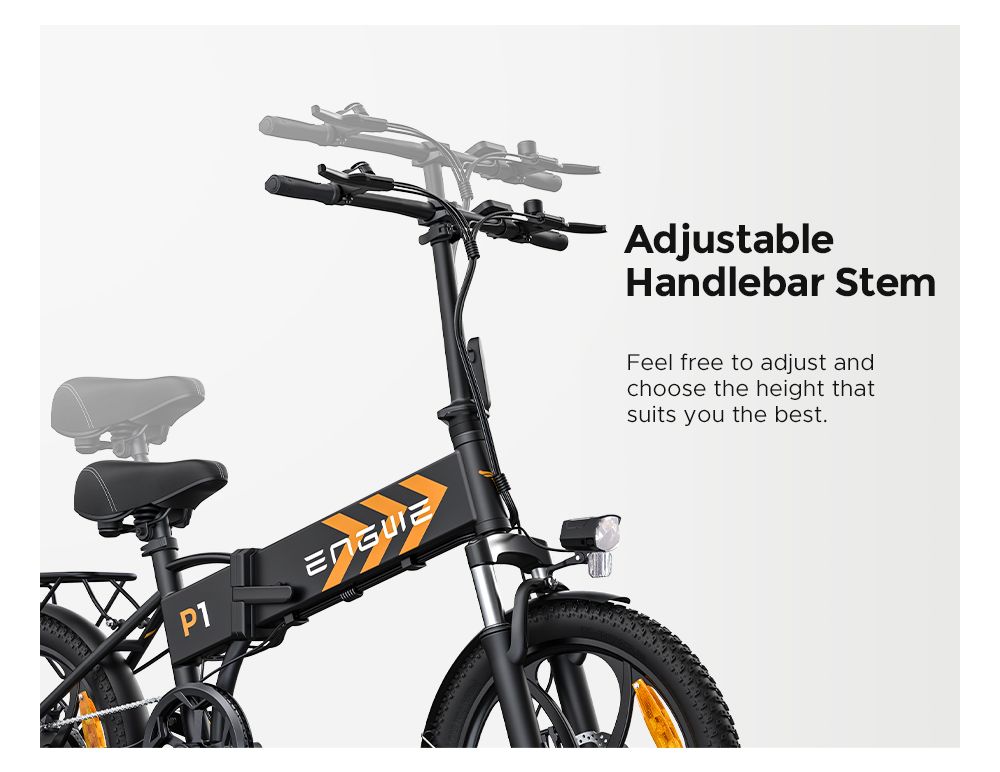 ENGWE P1 Electric Bike 12.5Ah 250W Motor Silver | Europe