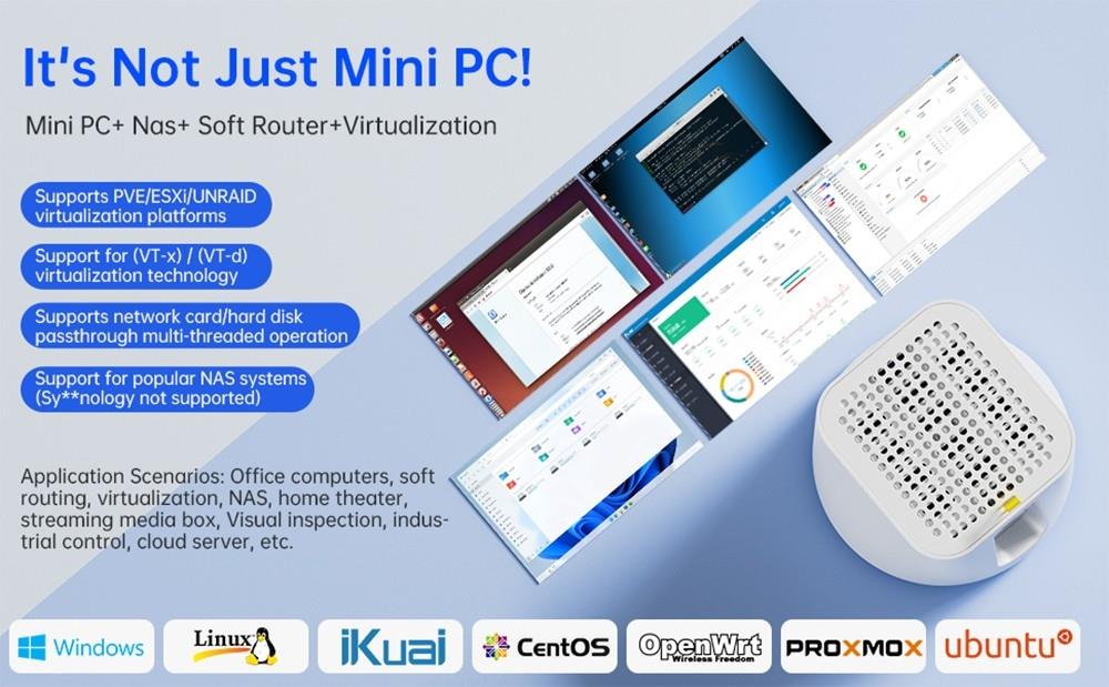 AOOSTAR R1 Mini PC NAS Router 8 256GB AOOSTAR R1 Mini PC NAS Router 8 256GB