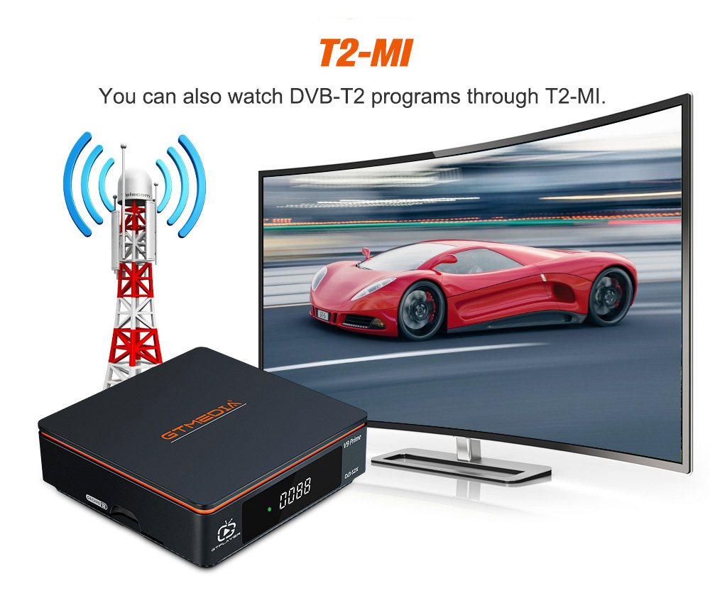 GTMEDIA V9 Prime Satellite Receiver US Plug