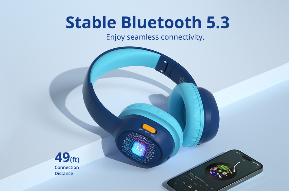Tronsmart KH02 Wireless Kids Headphones Blue