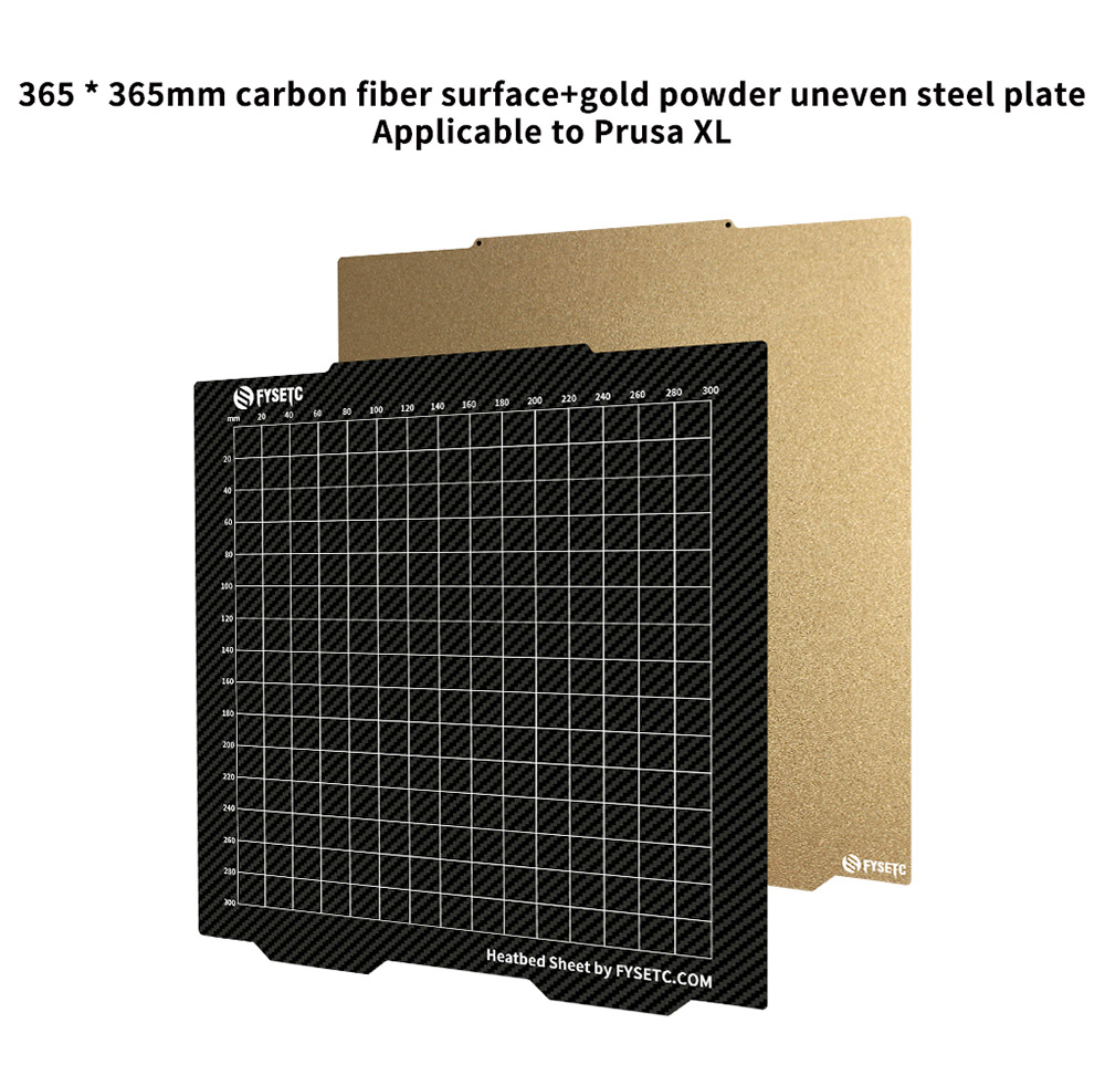 FYSETC 365x365mm Double Side Build Plate for Prusa XL 3D Printers