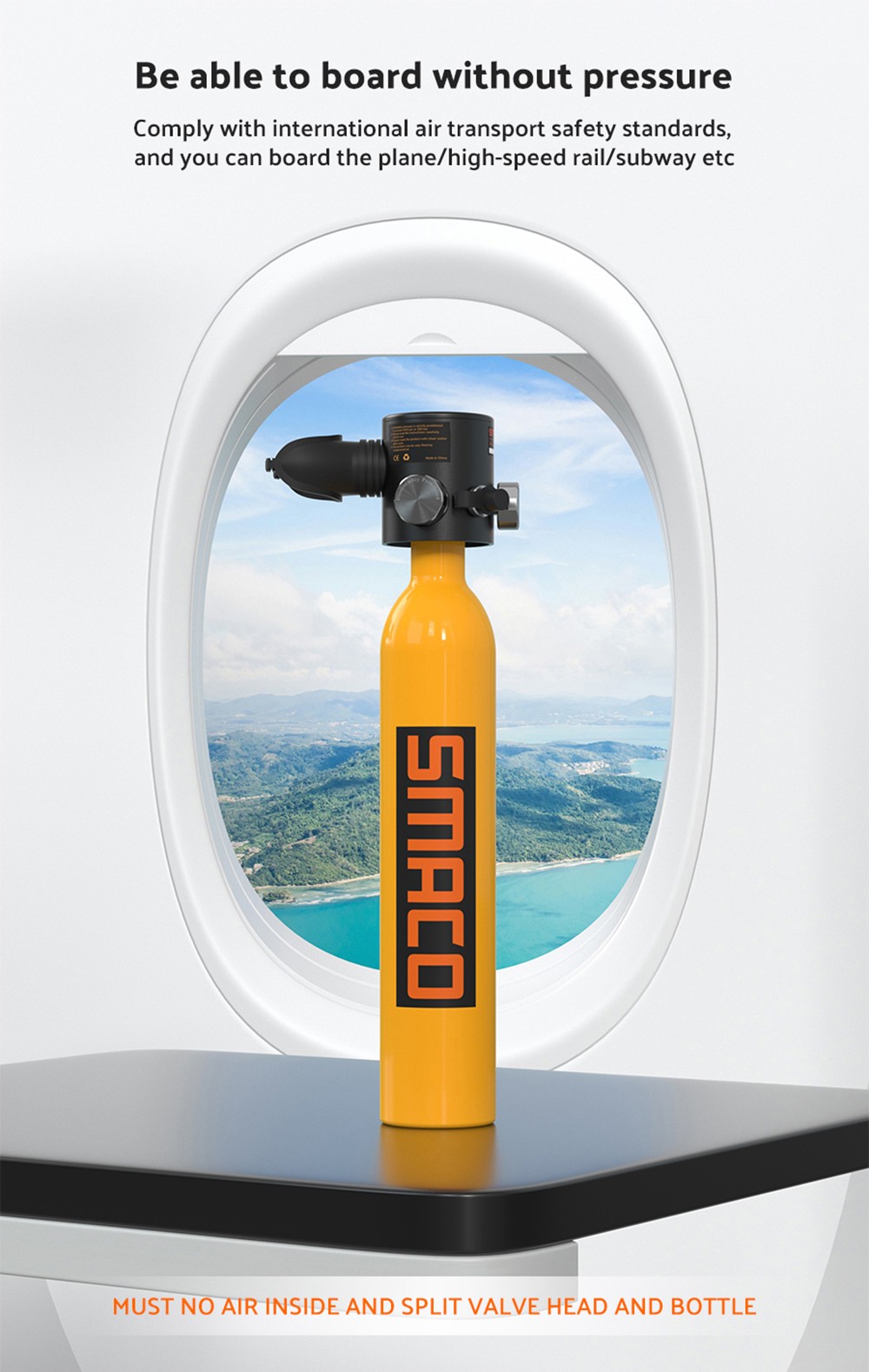 SMACO S300 Plus 0.5L Mini Scuba Tank Green | Europe