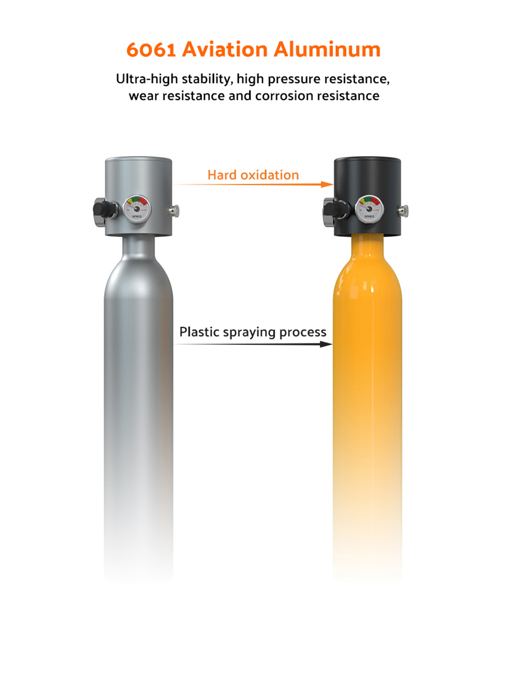 SMACO S300 Plus 0.5L Mini Scuba Tank Green | Europe