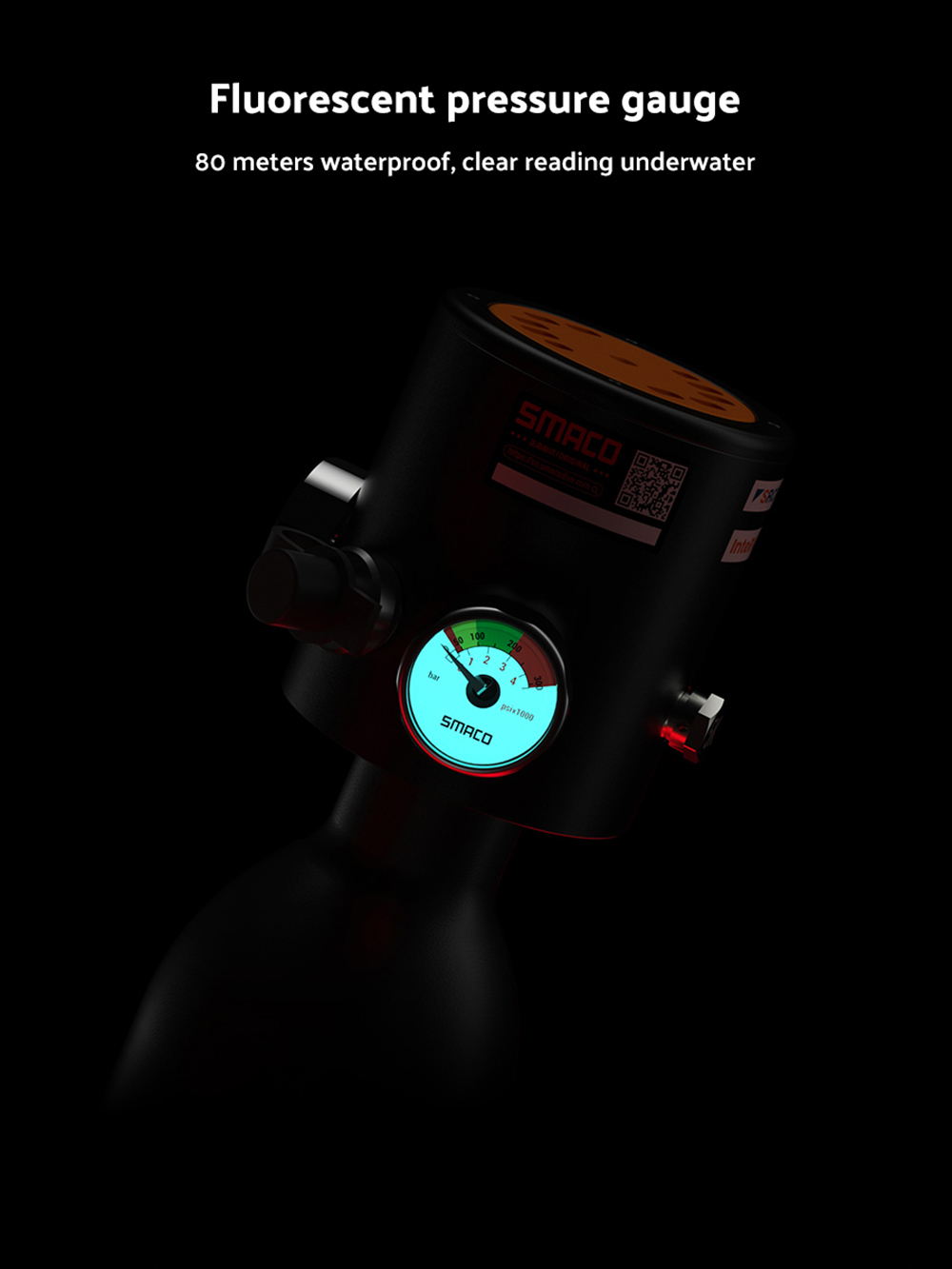 SMACO S300 Plus 0.5L Mini Scuba Tank Green | Europe