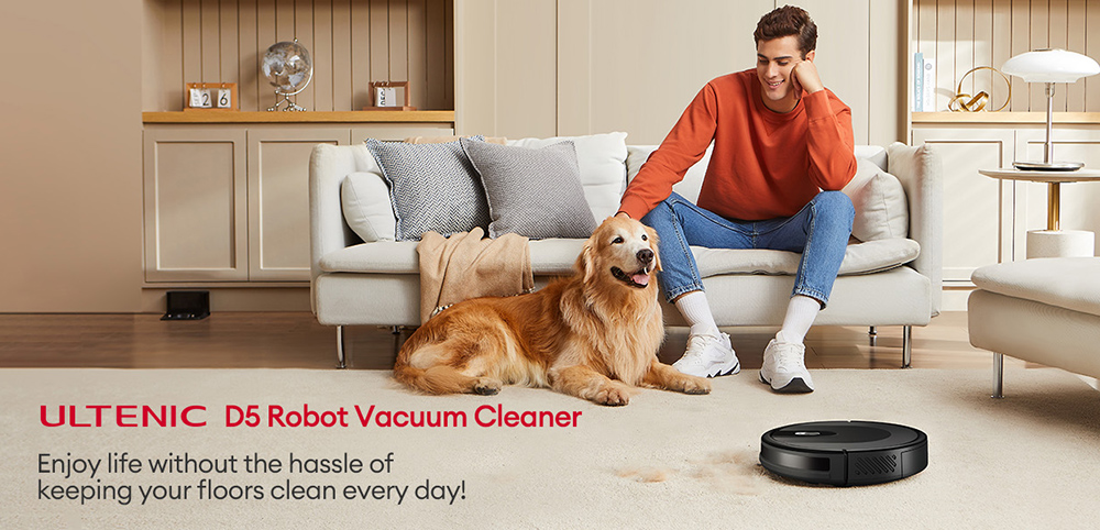 Ultenic D5 Robot Vacuum Cleaner Black