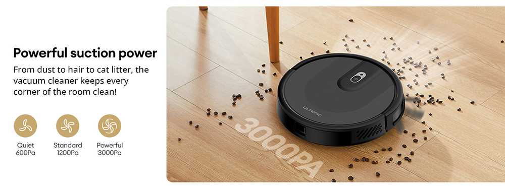 Ultenic D5 Robot Vacuum Cleaner Black