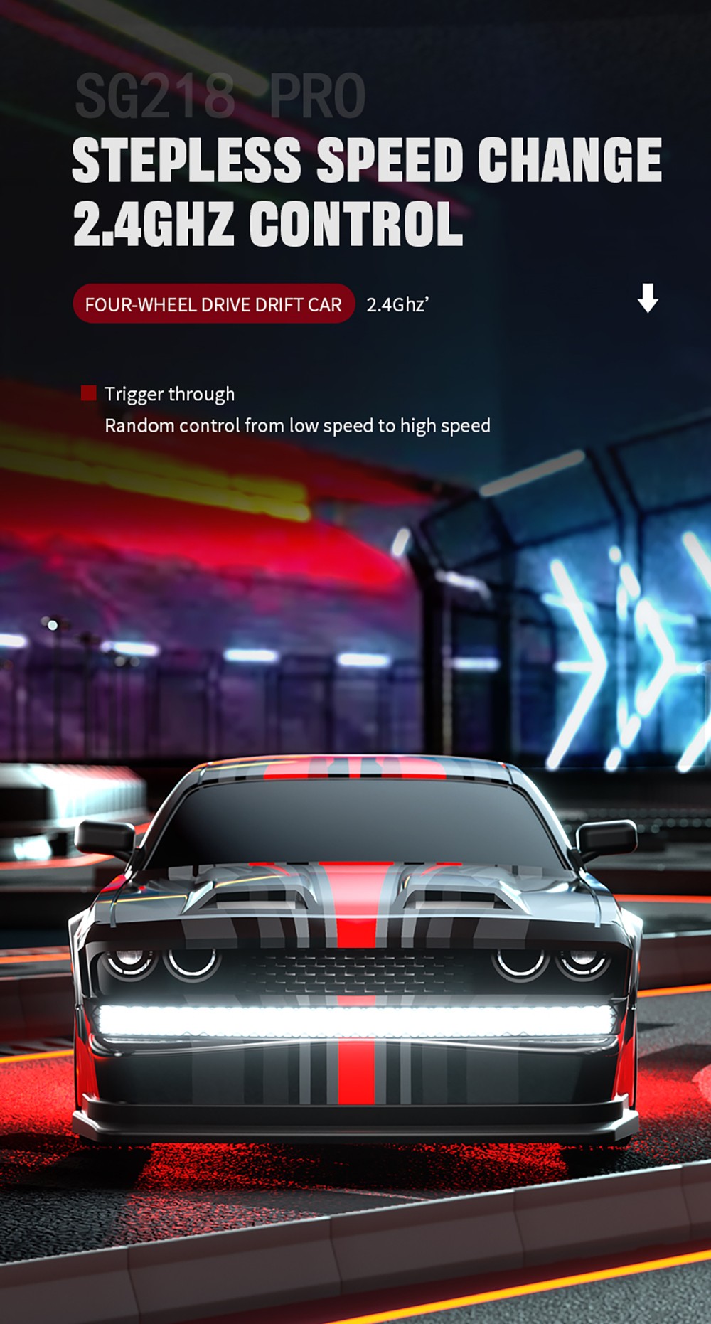 ZLL SG218 Pro 1/16 2.4G 4WD RC Car 3 Batteries