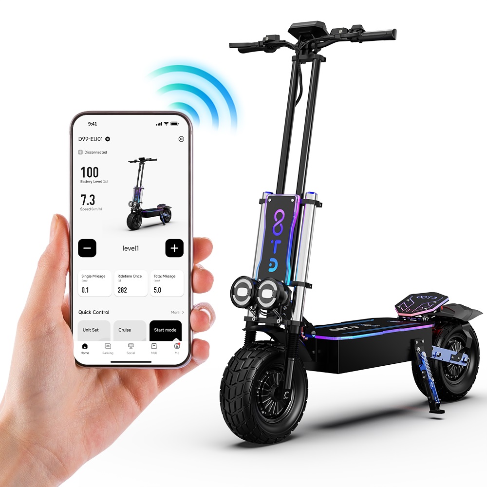 OOTD D99 Electric Scooter 13 Inch 60V 40Ah 85km/h 3000W*2 Motors