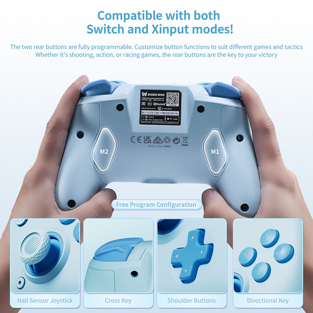 BIGBIG WON CHOCO Wireless Game Controller Blue