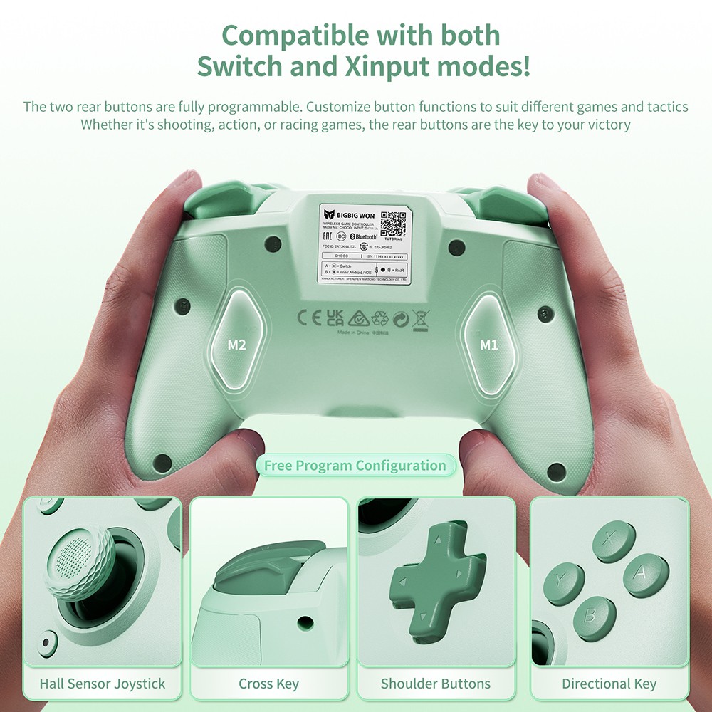 BIGBIG WON CHOCO Wireless Game Controller Green