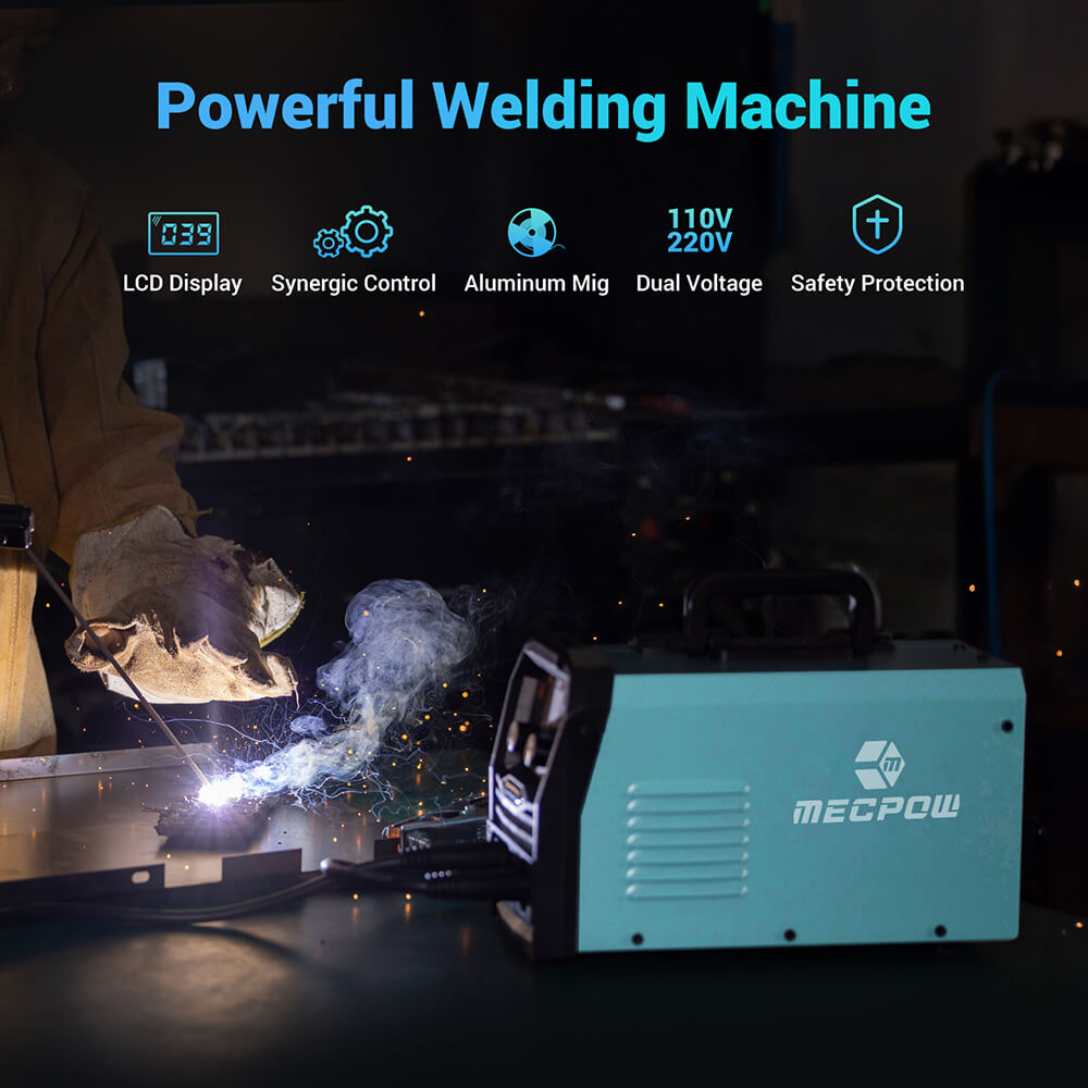 Mecpow MIG-120 Gasless Welding Machine 110V MIG/MMA/LIFT TIG 3 in 1 ...