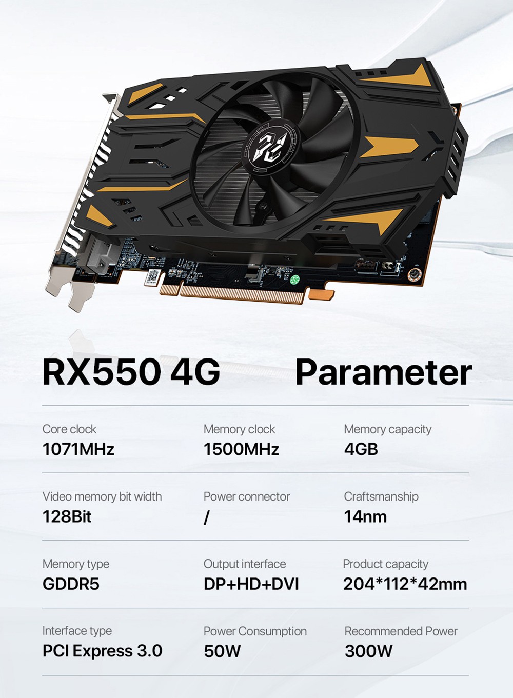 PELADN RX550 4GB Graphics Card