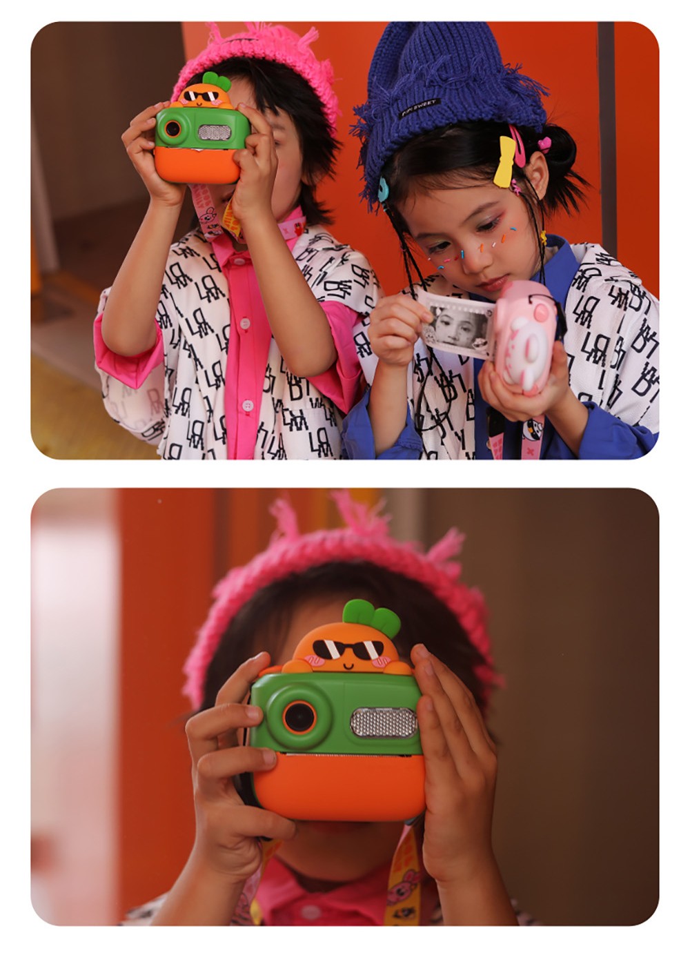 WOWKIDS K64 Kids Instant Print Camera Green Carrot