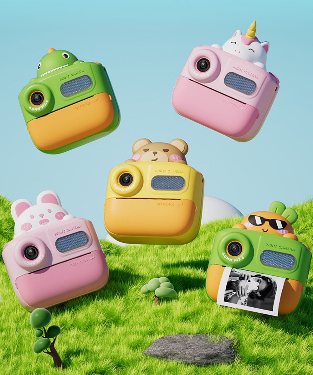 WOWKIDS K64 Kids Instant Print Camera Green Carrot