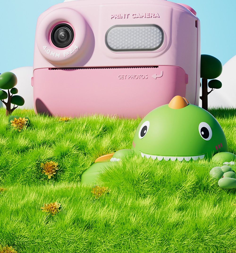WOWKIDS K64 Kids Instant Print Camera Pink Rabbit
