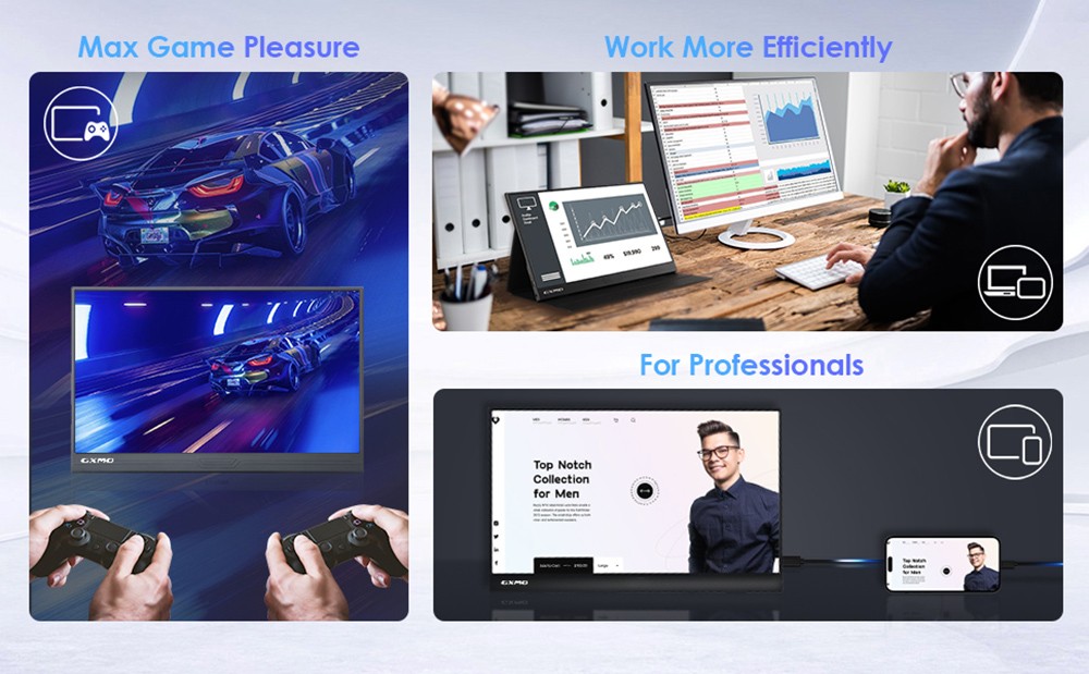 GXMO G156F Portable Monitor 15.6in IPS Screen