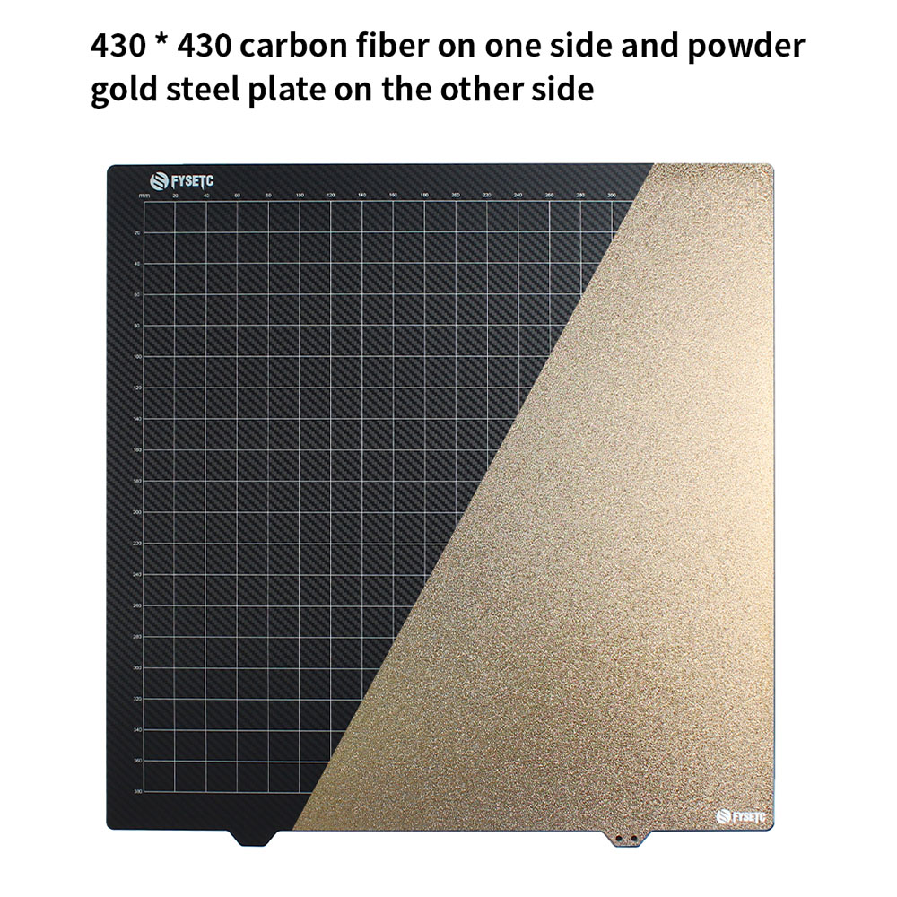 FYSETC 430*430mm Build Plate for Elegoo Neptune4 Max, Neptune3 Max