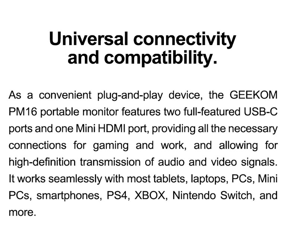GEEKOM PM16 Portable Monitor