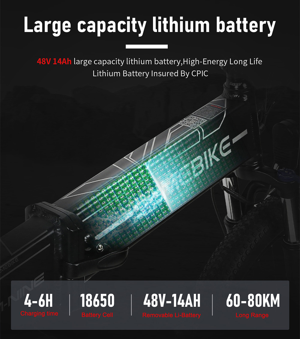 SAMEBIKE LO26-II Foldable Mountain Electric Bike White