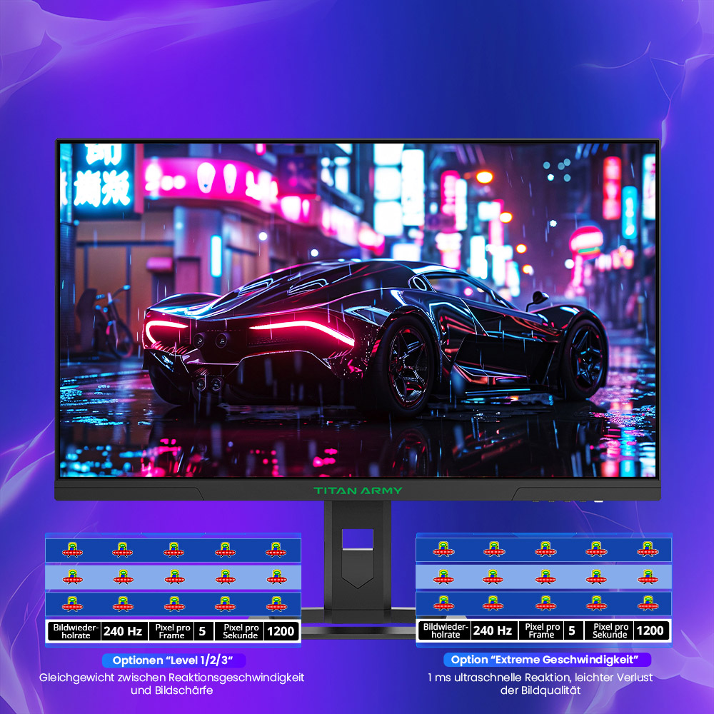TITAN ARMY P2710S 16:9 Fast IPS QHD 240Hz Gaming-Monitor
