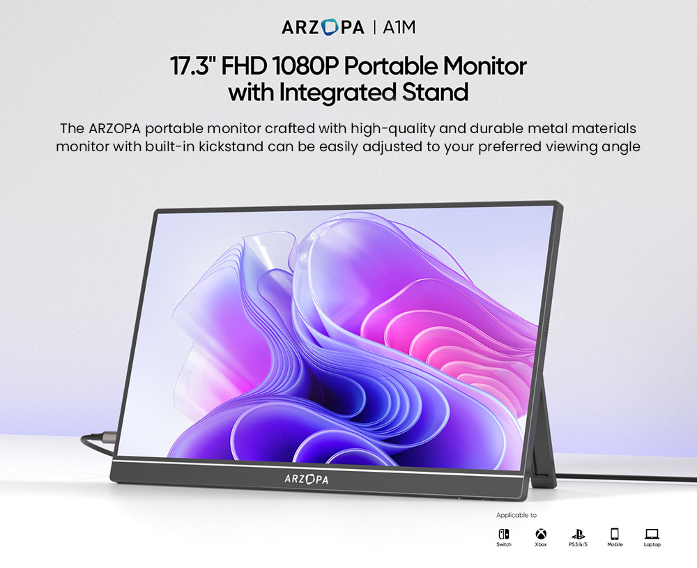 ARZOPA A1M 17.3-inch Portable Monitor