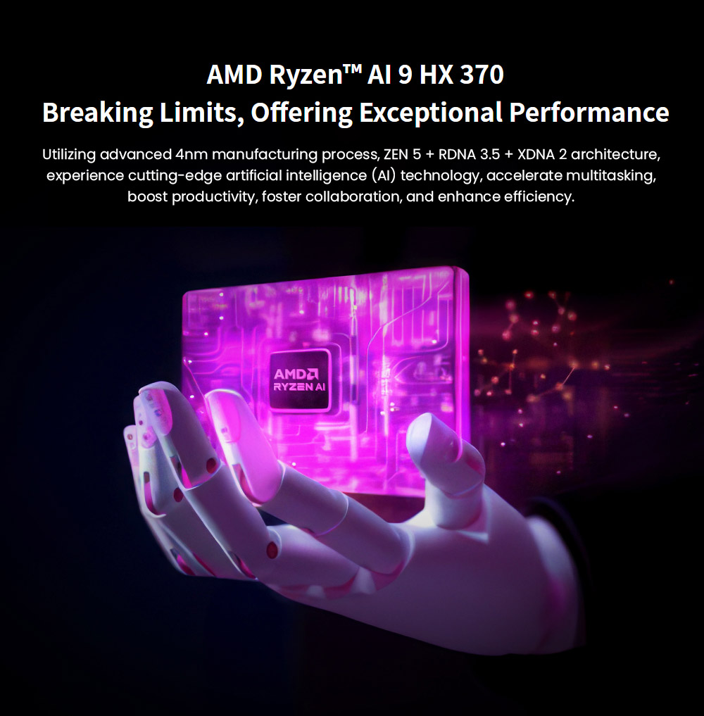 GPD WIN Max 2 2025 Handheld Gaming PC AI 9 HX 370 64GB 2TB US Plug