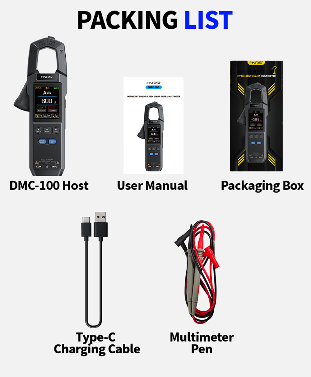FNIRSI DMC-100 Digital Clamp Multimeter
