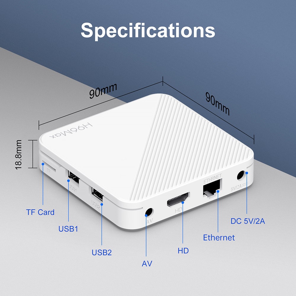 H96 Max H313 Android 14 TV Box 2GB+16GB