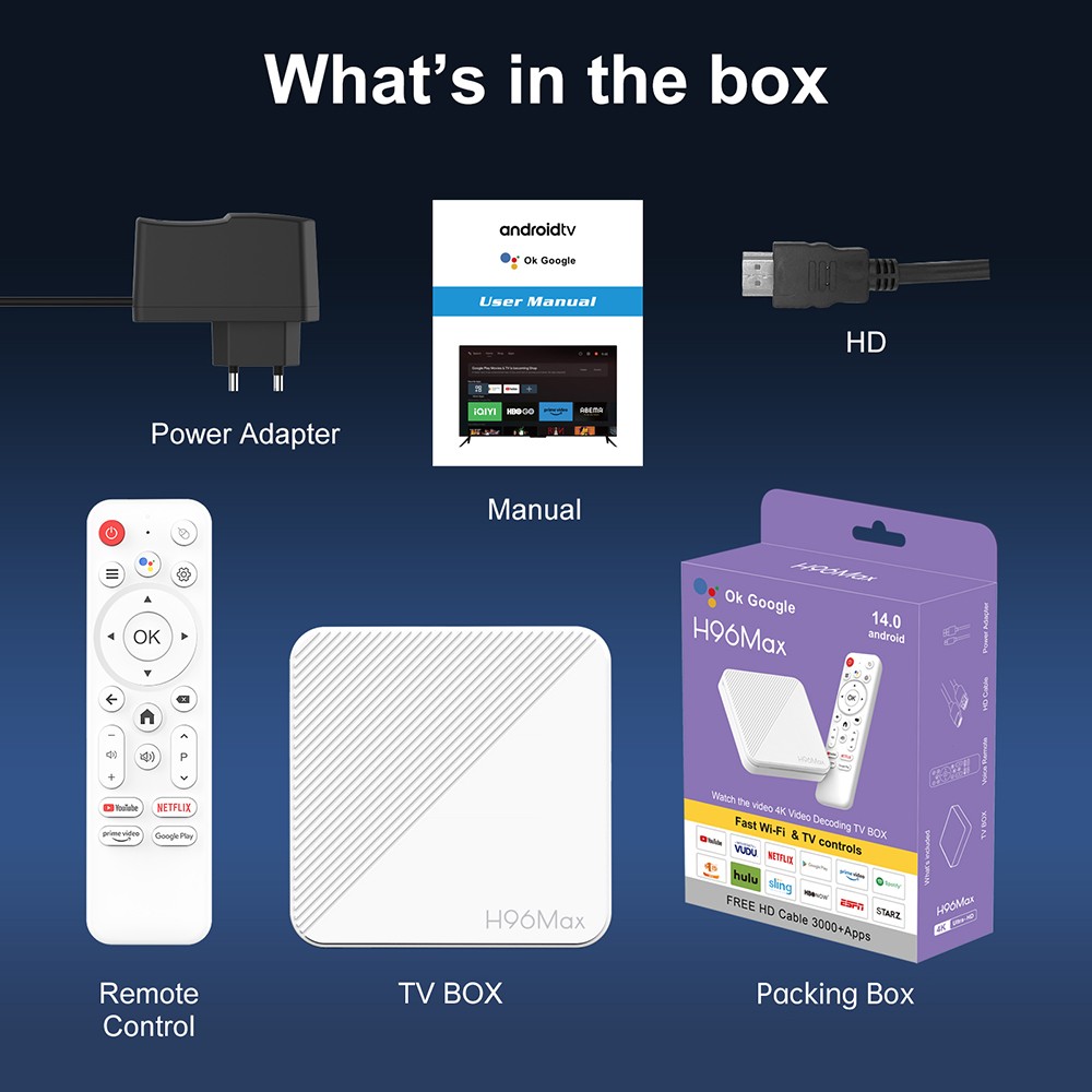 H96 Max H313 Android 14 TV Box 2GB+16GB