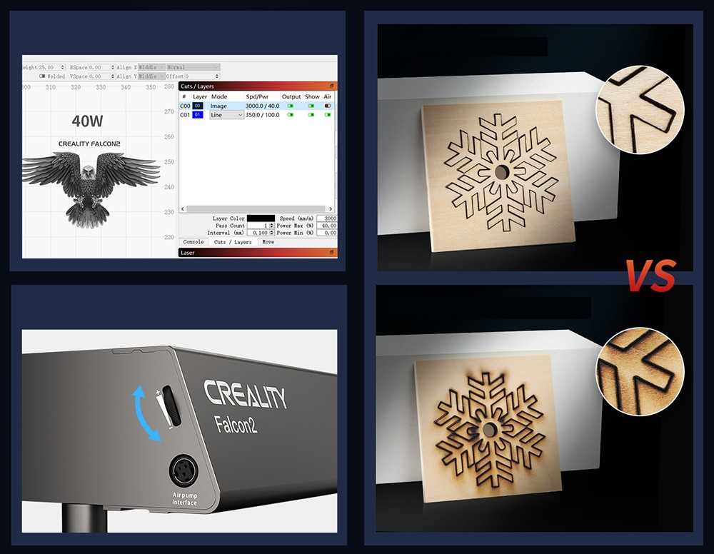 Creality Falcon2 40W Laser Engraver Cutter Kit