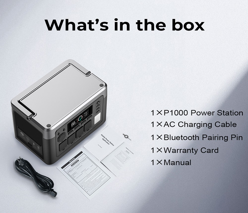 OUKITEL P1000 PLUS Tragbares Kraftwerk 1800W 1024Wh | Europa