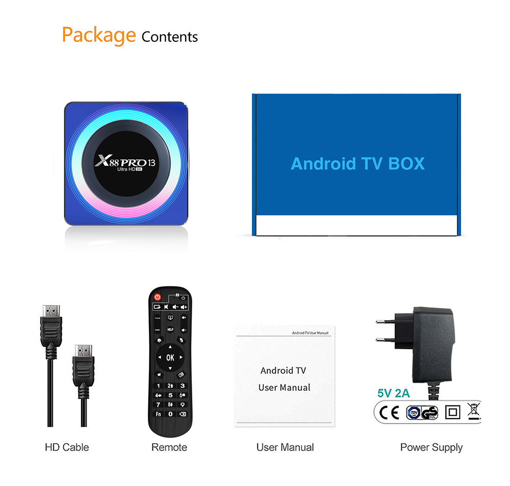 X88 Pro 13 Android 13 TV Box 4GB+64GB