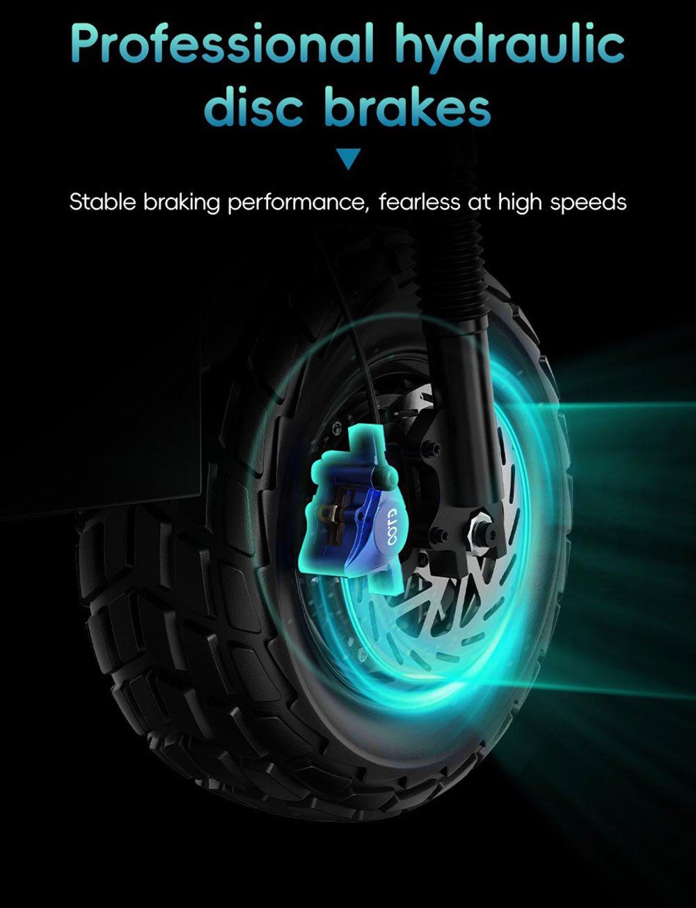 OOTD D99 Trottinette électrique 13 pouces 60V 40Ah 85km/h 3000W*2 moteurs