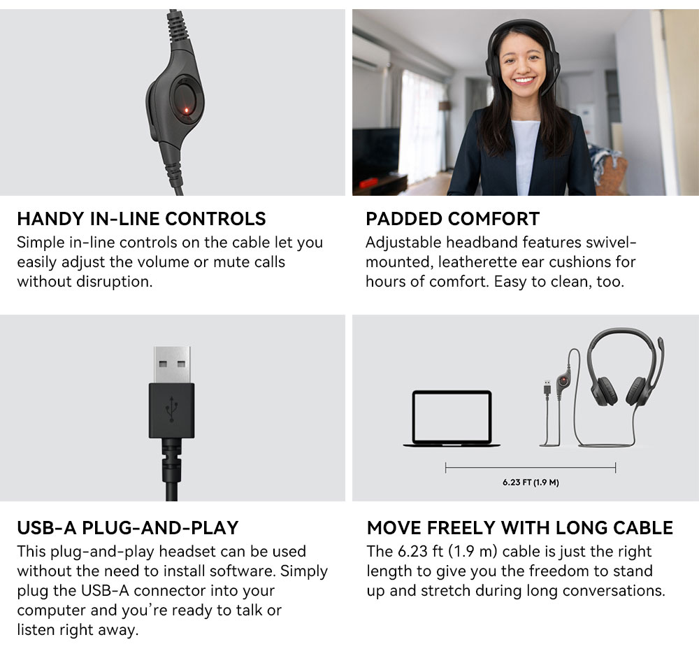 Logitech H390 Wired Headset