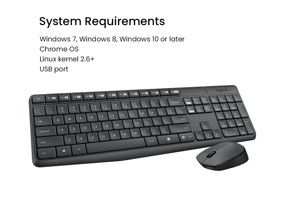 Logitech Mk235 Wireless Keyboard And Mouse Combo