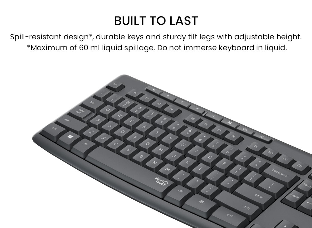 Logitech MK295 Wireless Mouse & Keyboard Combo Black