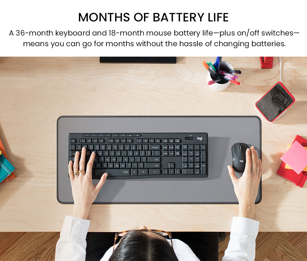 Logitech MK295 Wireless Mouse & Keyboard Combo Black