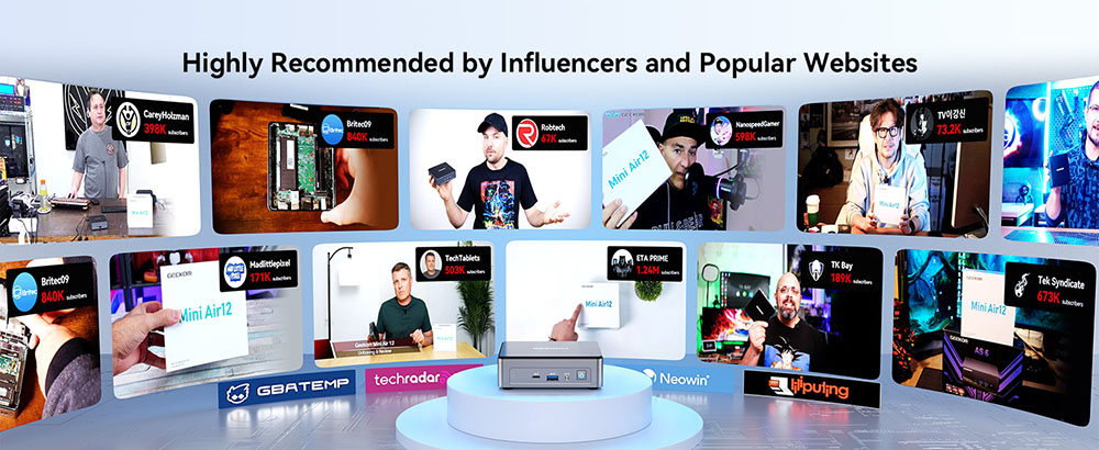 GEEKOM Air 12 Mini PC 16GB RAM 512GB SSD