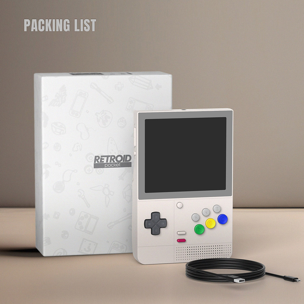 Retroid Pocket Classic Android 14 Game Console Retro Grey 6GB 128GB