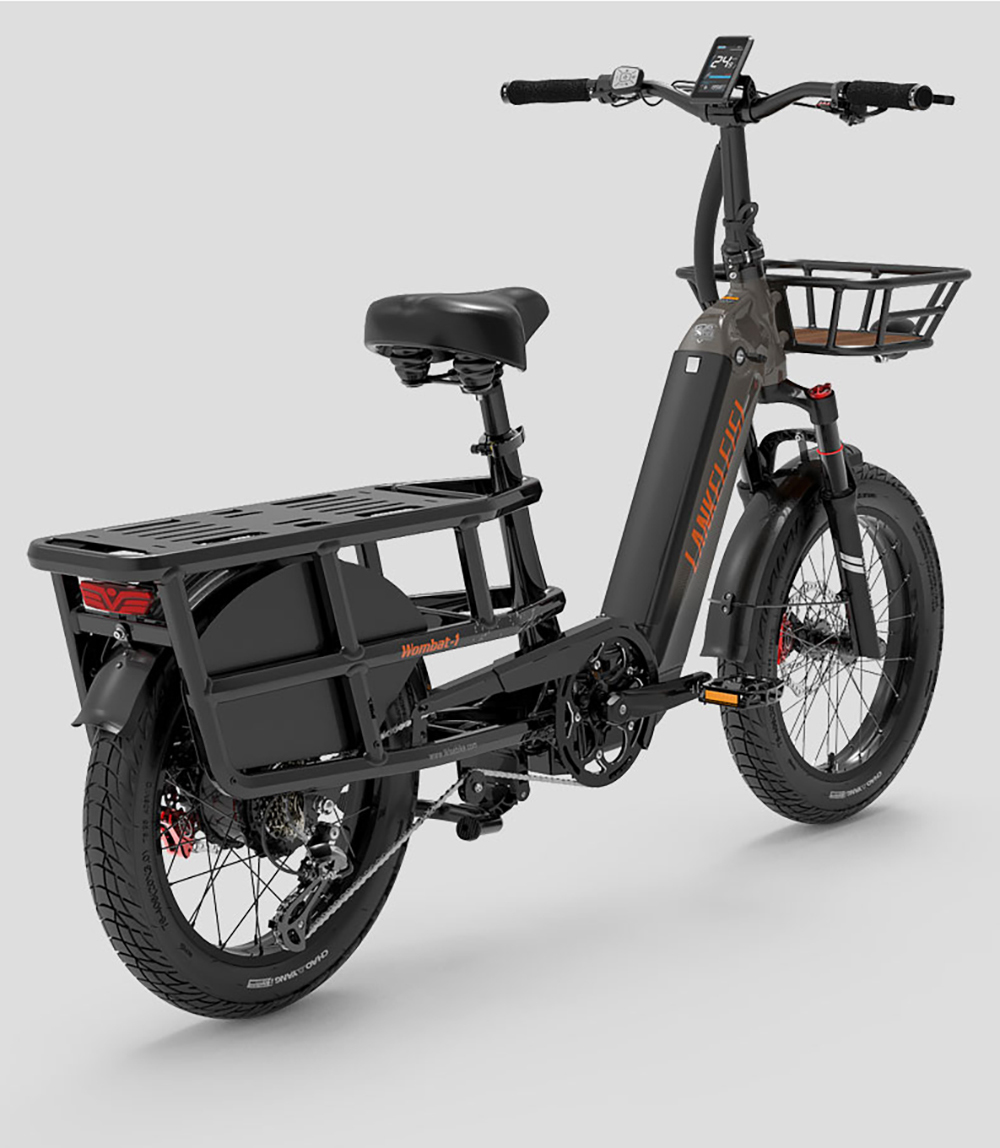 LANKELEISI Wombat-1 Cargo Electric Bike 1000W 48V 20Ah Orange