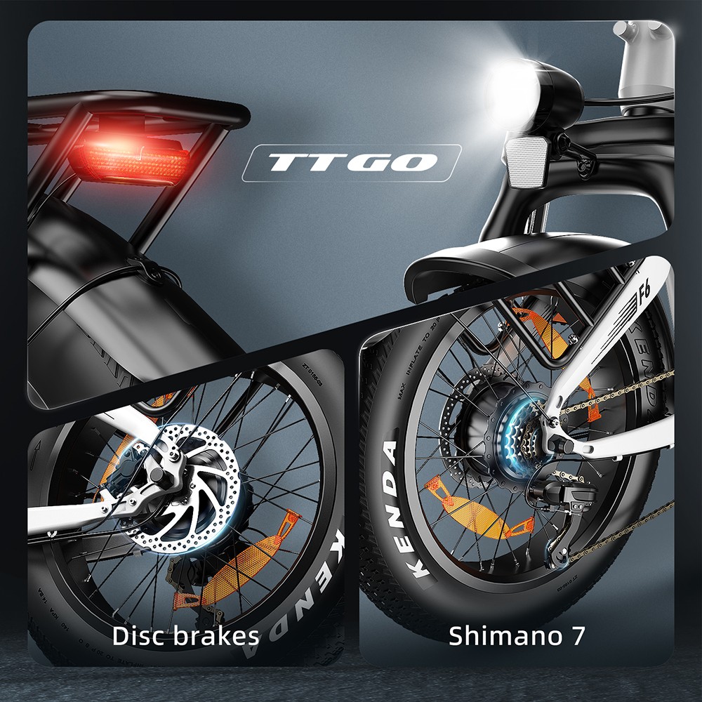 TTGO F6 Electric Bike 250W 36V 25Ah Blue