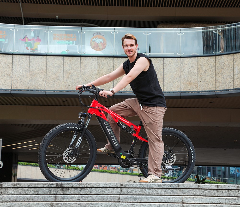 DUOTTS E29 Electric Bike 250W 48V 13.5Ah Black Red | Europe