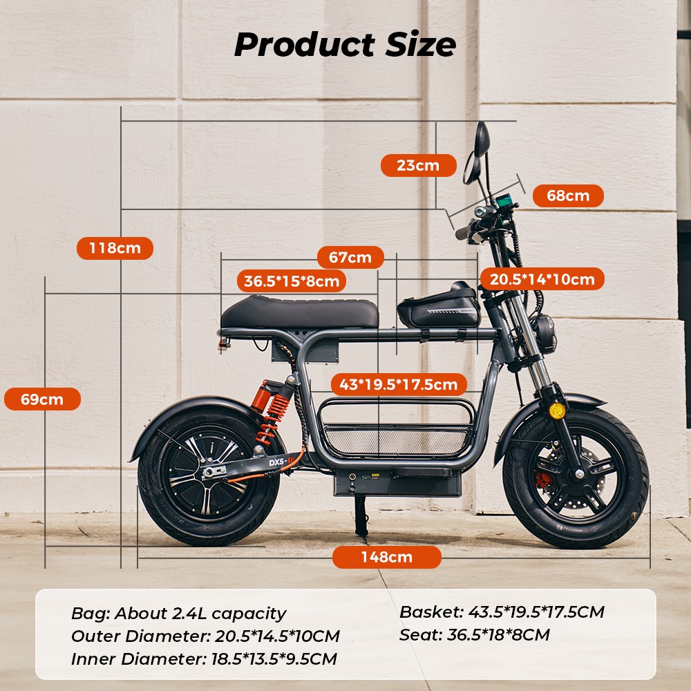 iScooter DX5 Electric Scooter 1500W 48V 15.6Ah