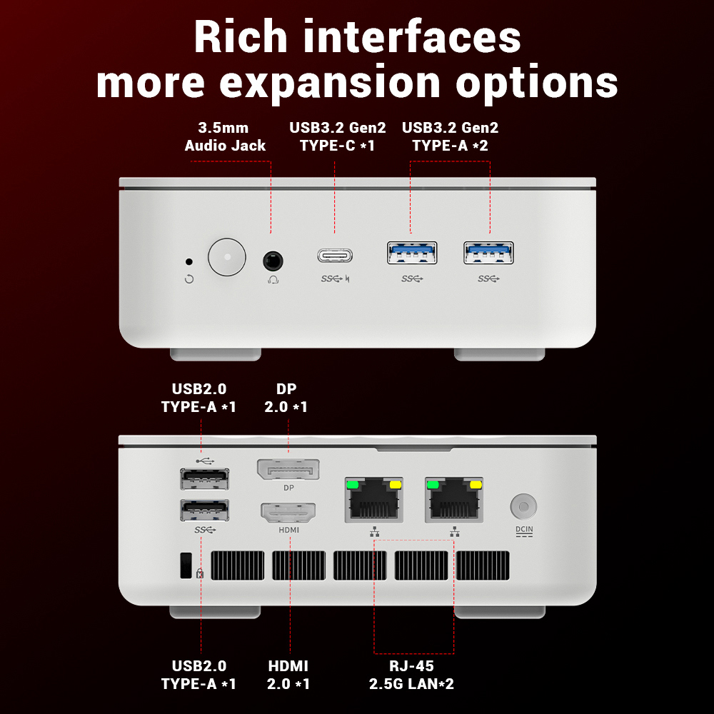FIREBAT AM02 Mini PC AMD Ryzen 5 7430U 16GB 512GB