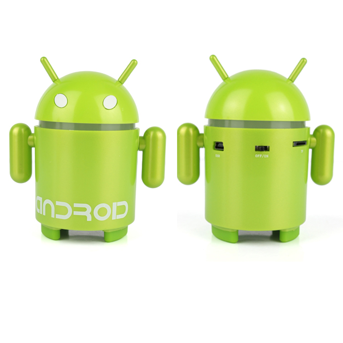 Google Android Robot Portable Mini Speaker with TF Card Slot