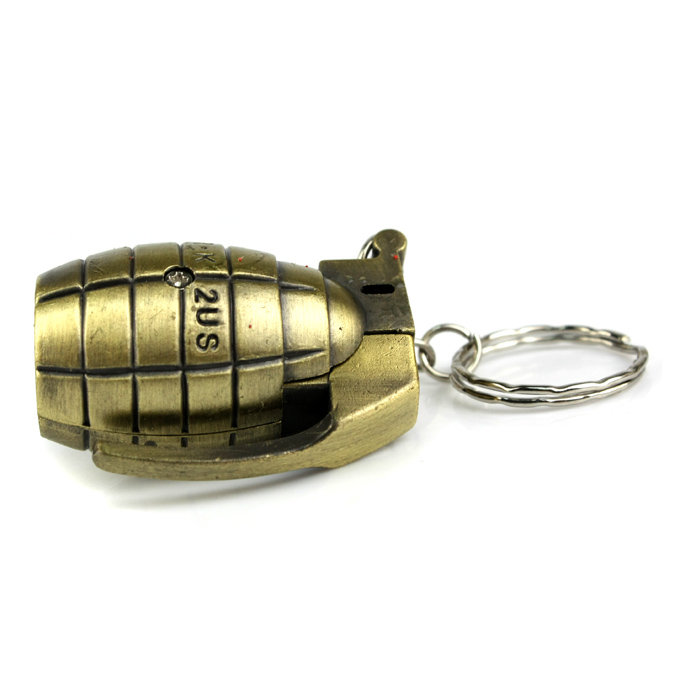 Refillable Cool Grenade Shaped Butane Cigar Fire Torch Lighter ...