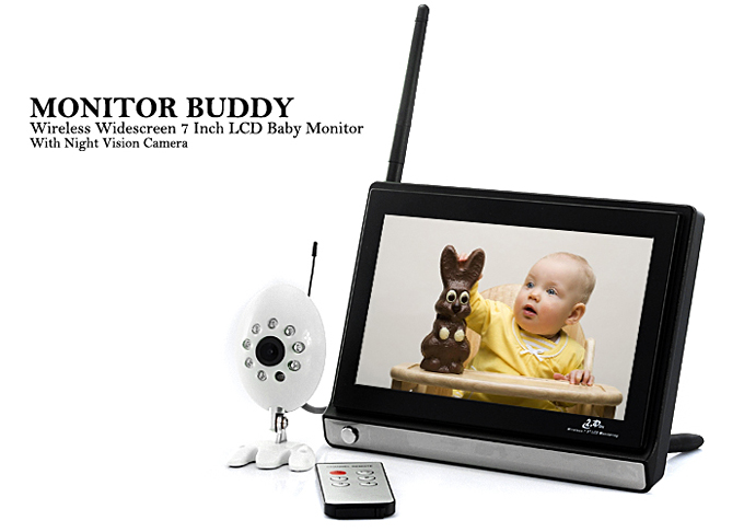 7 Inch LCD Wireless Monitor Buddy Baby Monitor with Night Vision