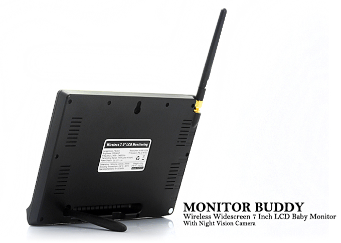 7 Inch LCD Wireless Monitor Buddy Baby Monitor with Night Vision