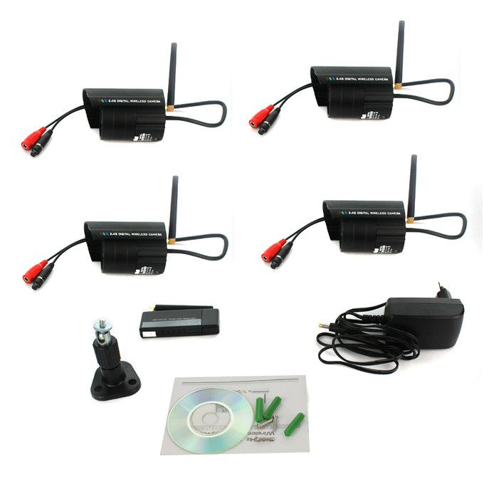 HiFast 4CH Digital Wireless Complete CCTV Security Camera DVR ...